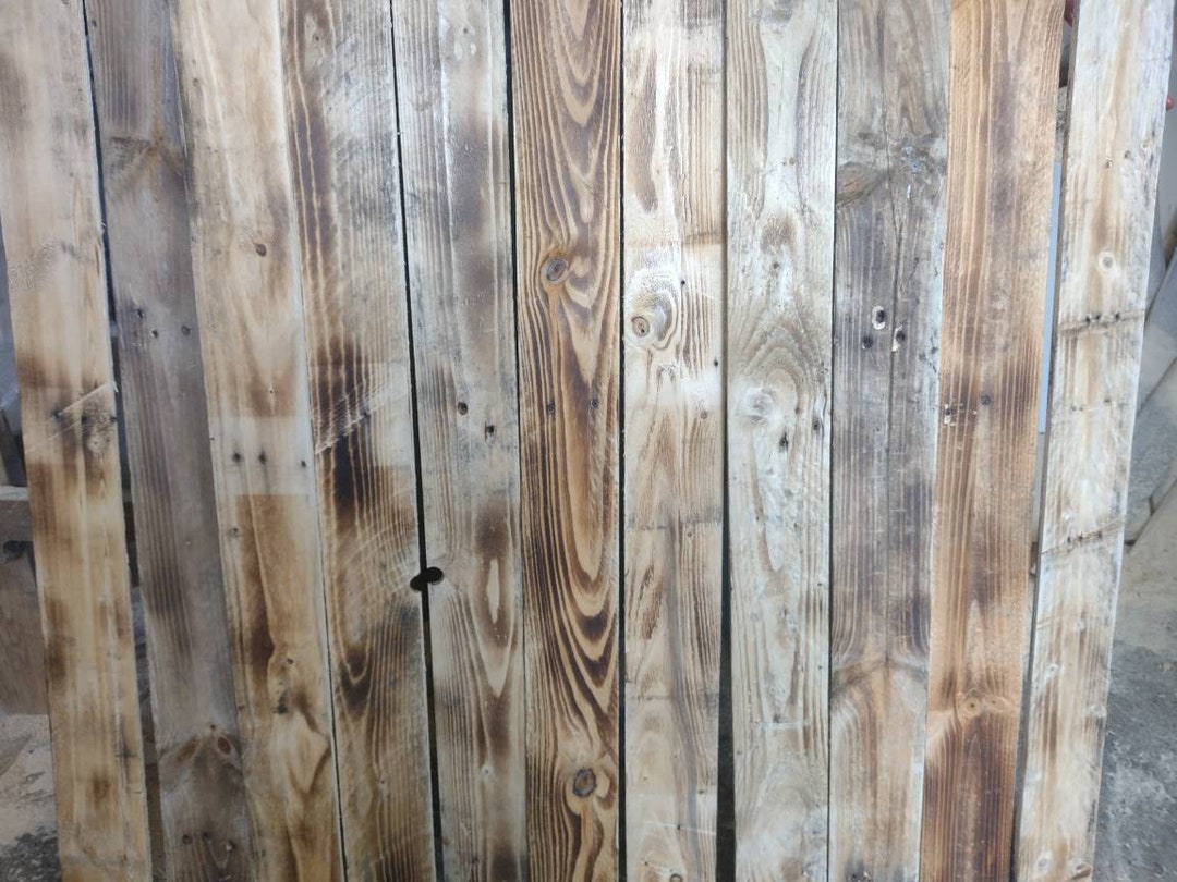 Wall Cladding Paneling Aged Wood in Dark Shades - Etsy