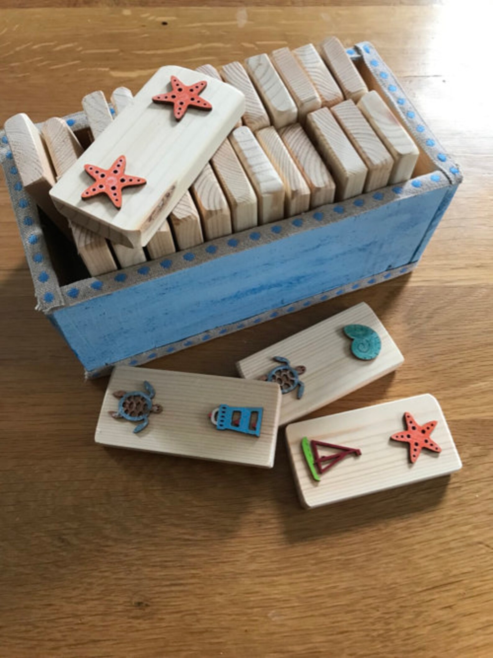 Kid's Wooden Dominoes. Under the Sea Theme 28 Pieces. Hand - Etsy UK
