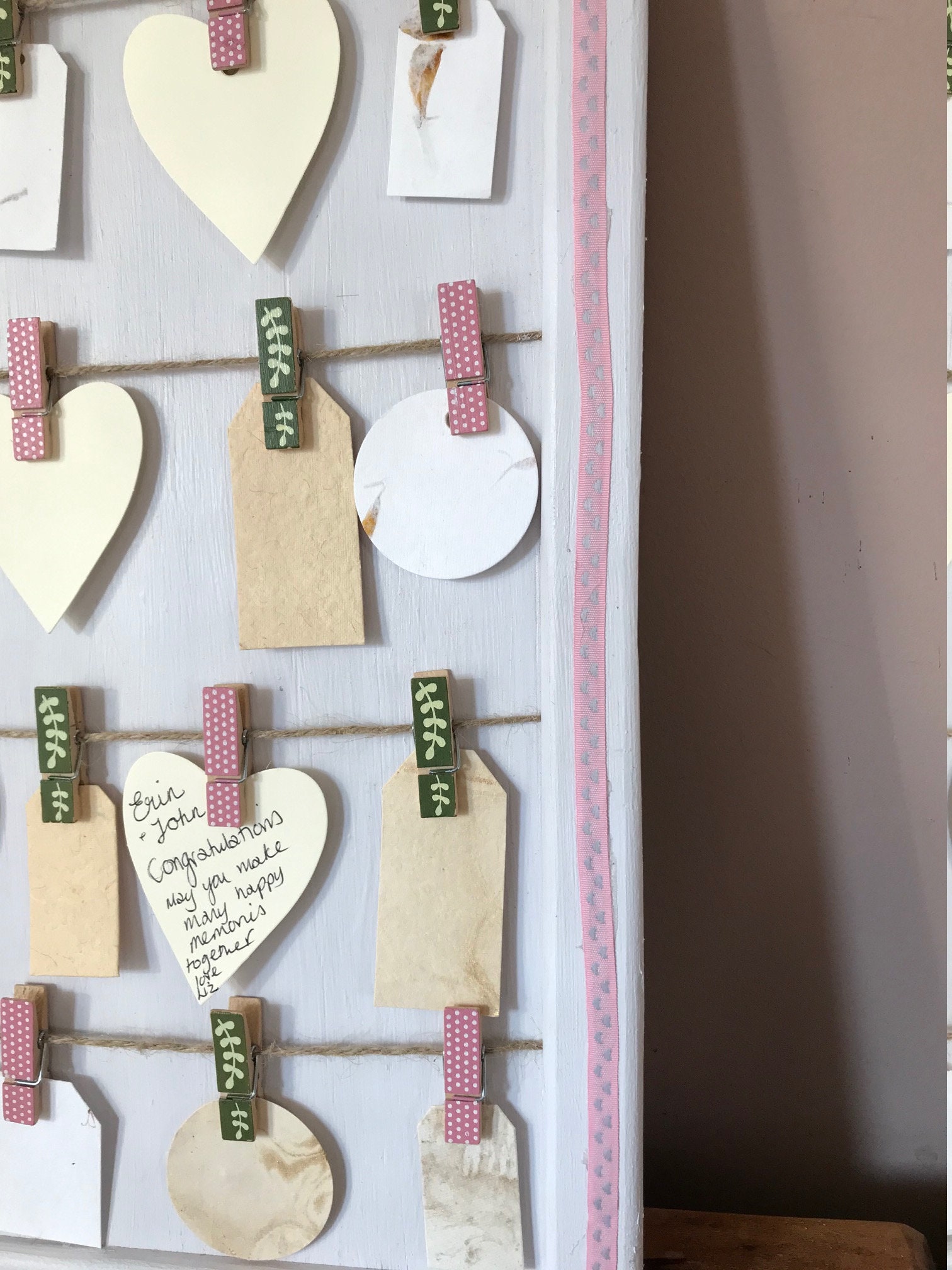 Wedding message board. Alternative guest book. Reusable peg | Etsy