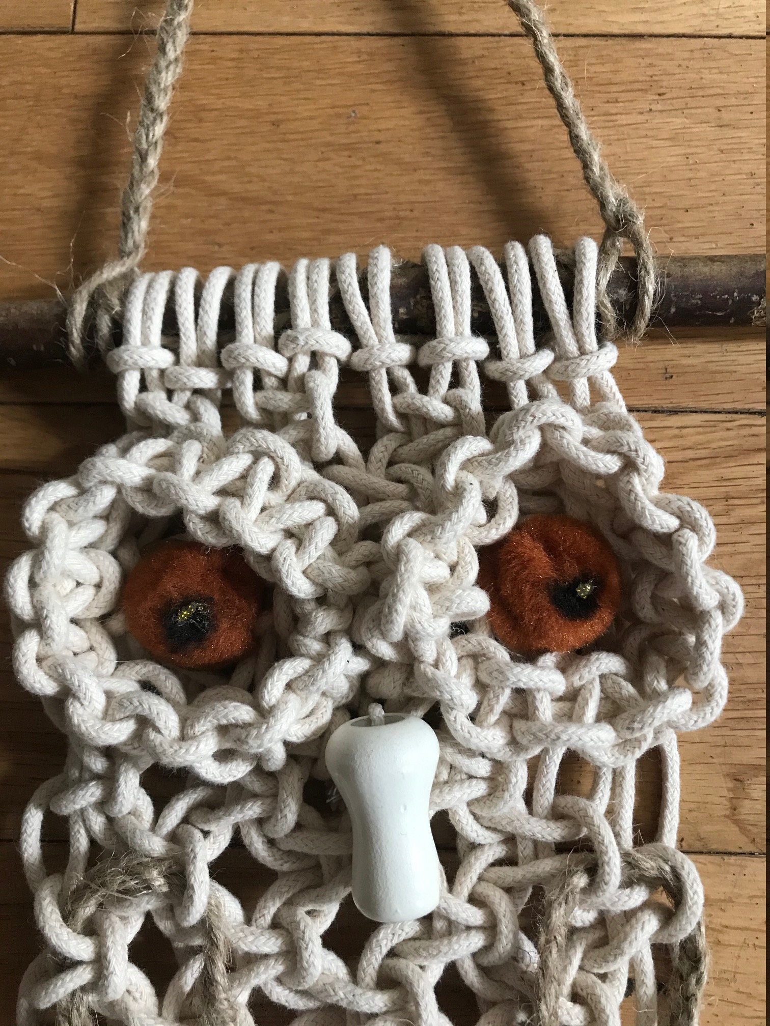 Small Macrame Owl. Macrame wall hanging. Bird of Prey themed | Etsy