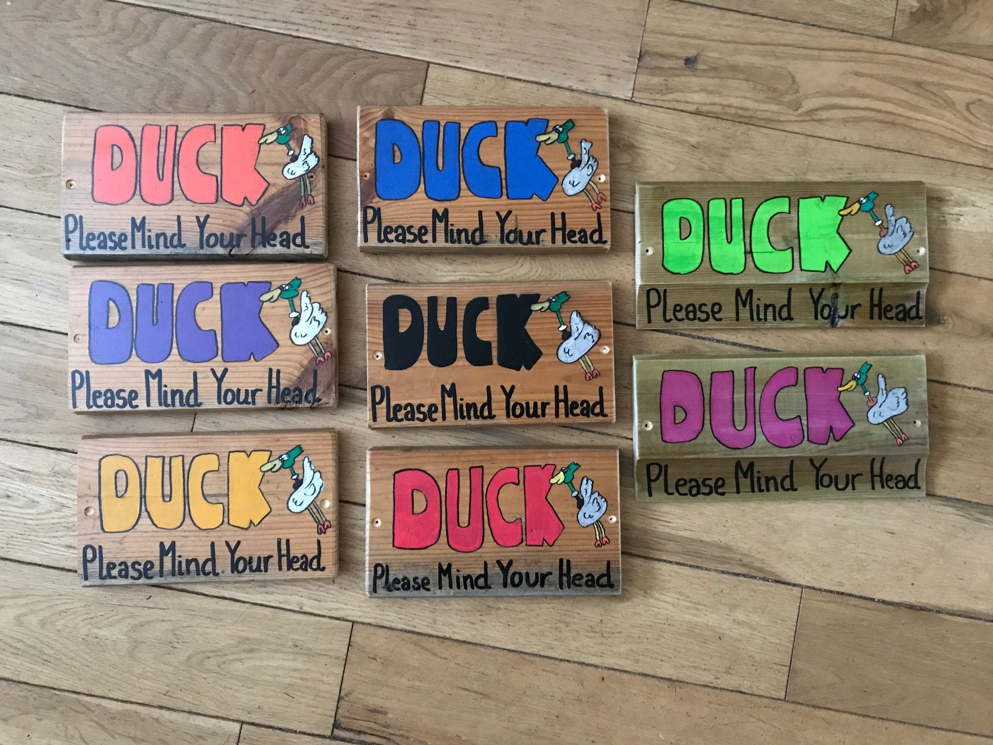 Rustic Low ceiling sign. DUCK please mind your head. Painted | Etsy