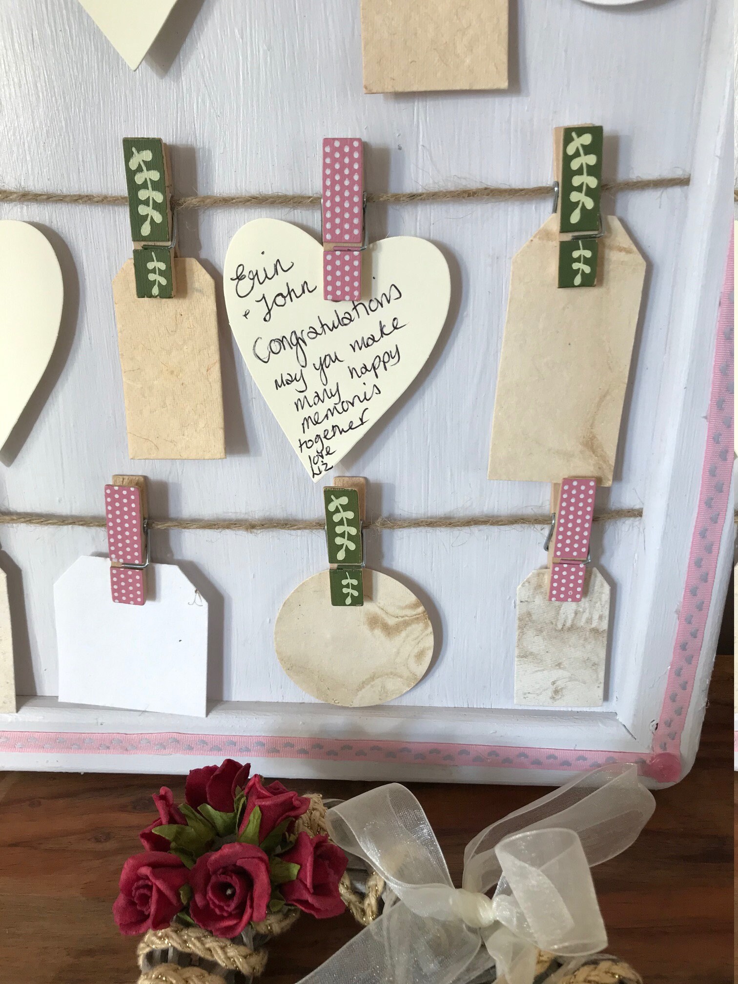 Wedding message board. Alternative guest book. Reusable peg | Etsy