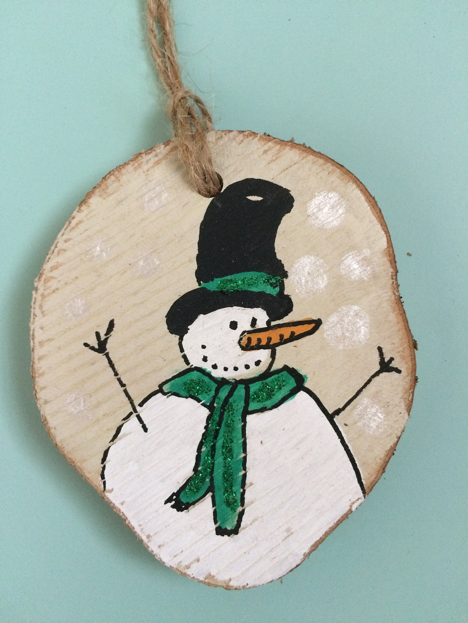 Christmas Painted Log Slices Decorated Tree Rounds Natural - Etsy UK