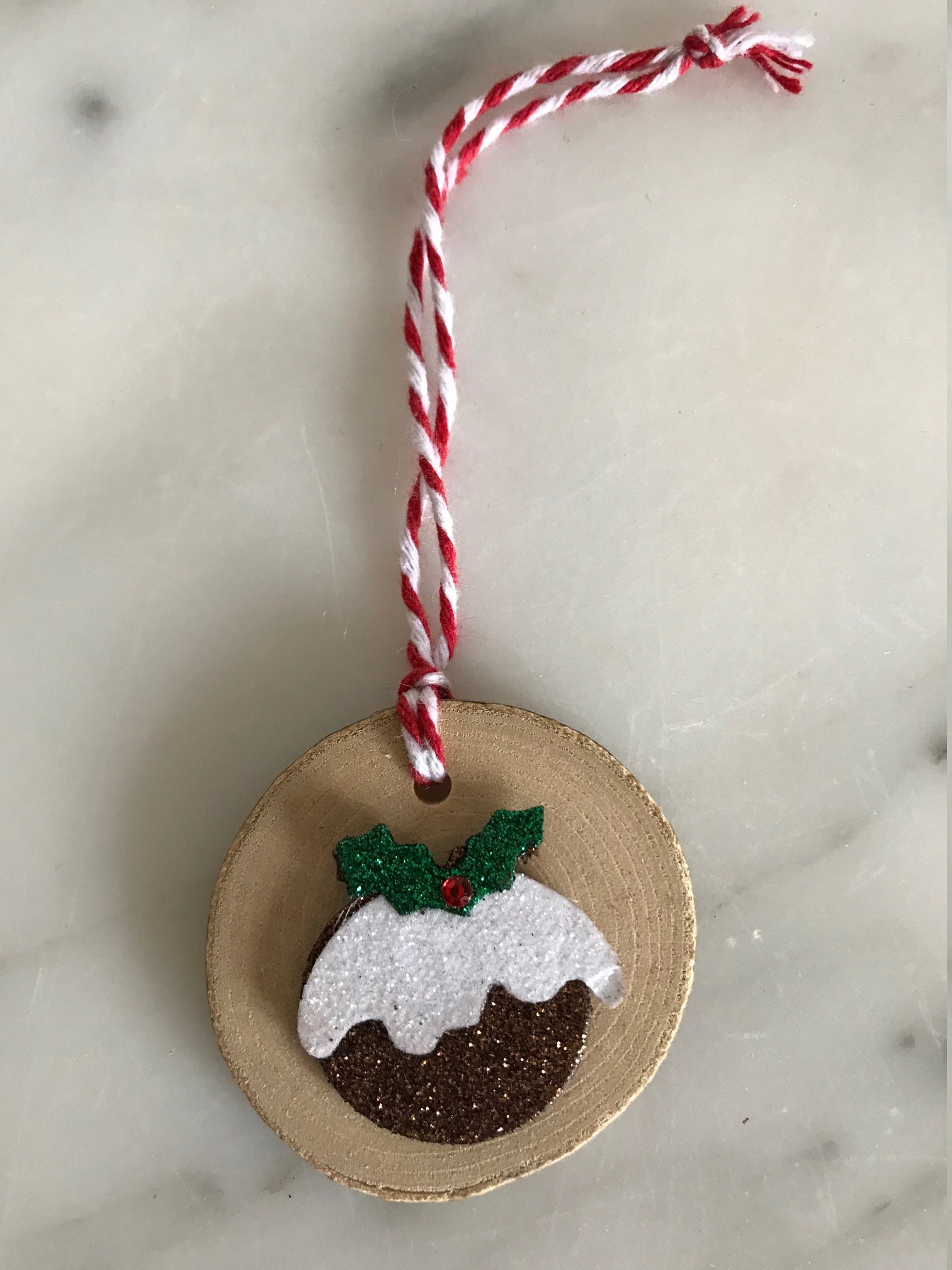 Christmas Pyrography & Painted Log Slices Set of 2 Christmas - Etsy UK