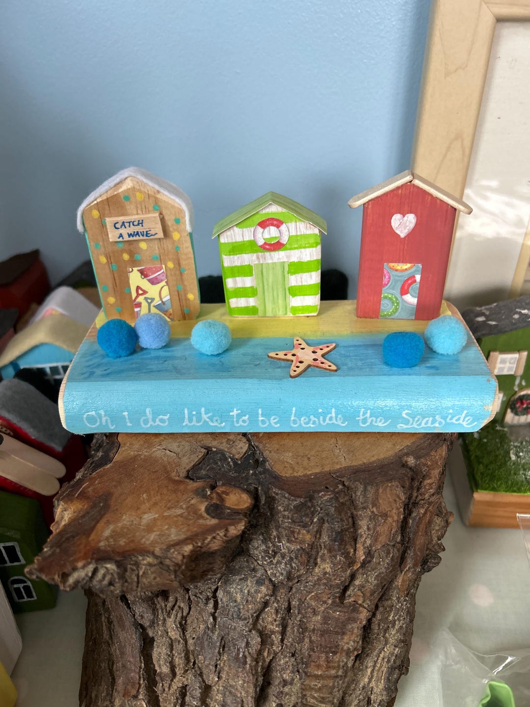 Miniature Beach Huts. Wooden Ornament. Mini Painted Huts. Seaside ...