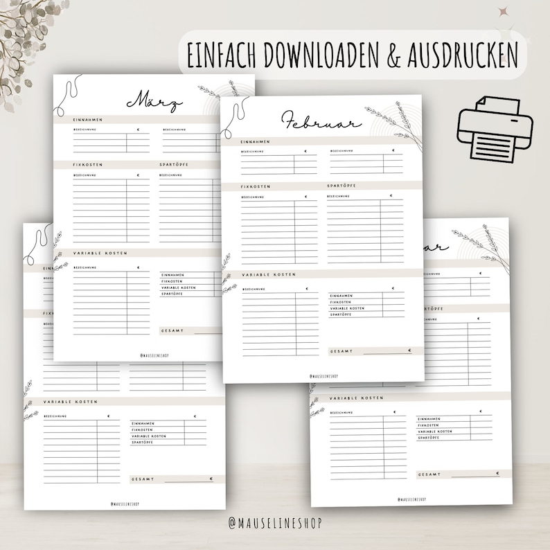 Dein Budget Planer 2023/24/25 Finanzplaner Finanzen digital Zum ...