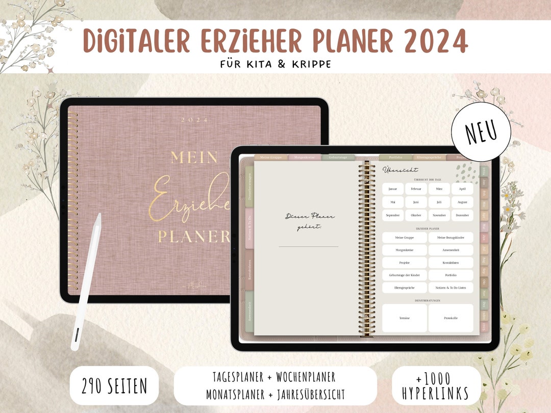 Digital Daycare & Crèche Educator Planner 2024 German for - Etsy Australia
