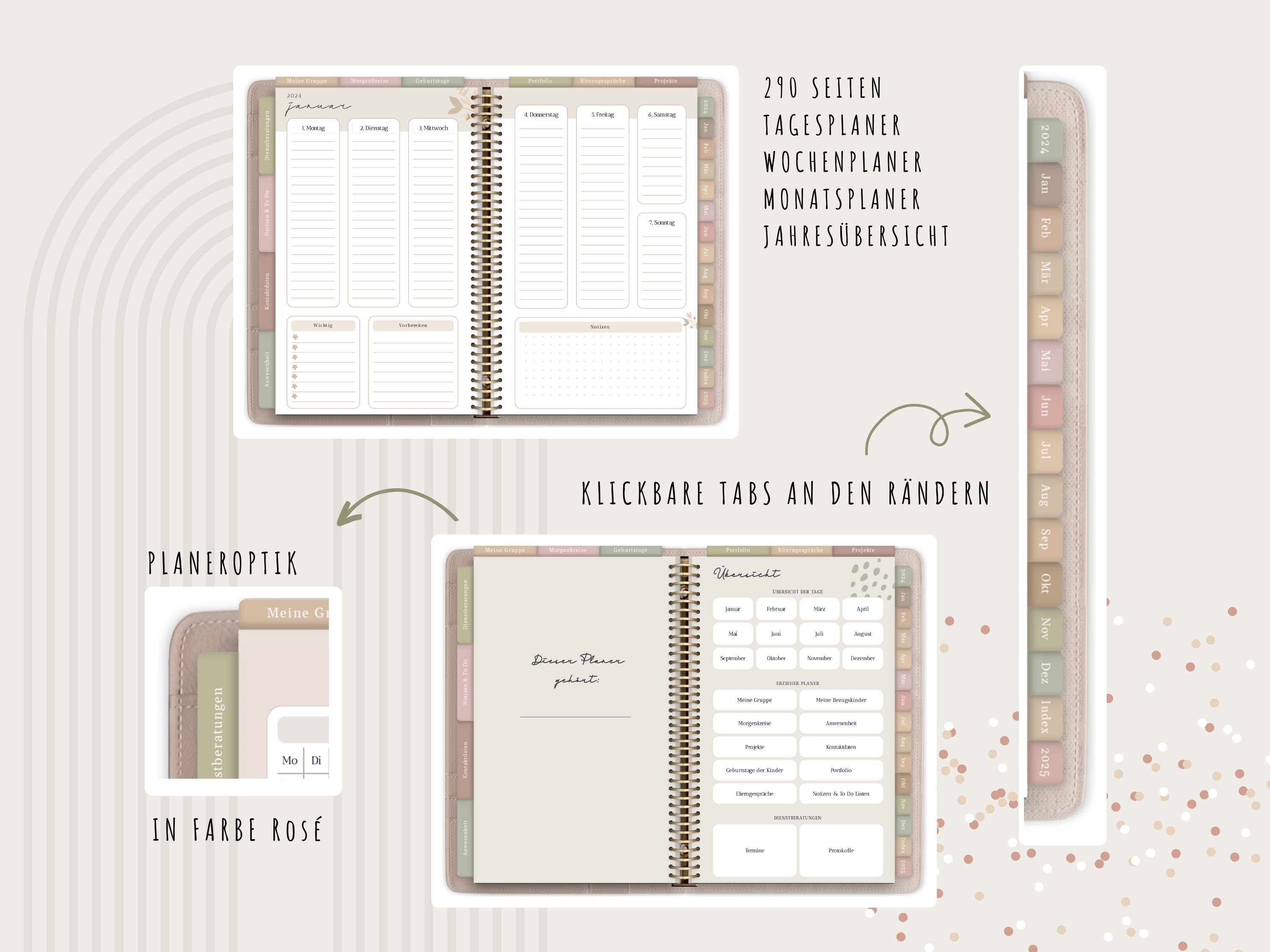 Digital Daycare & Crèche Educator Planner 2024 German for - Etsy Australia