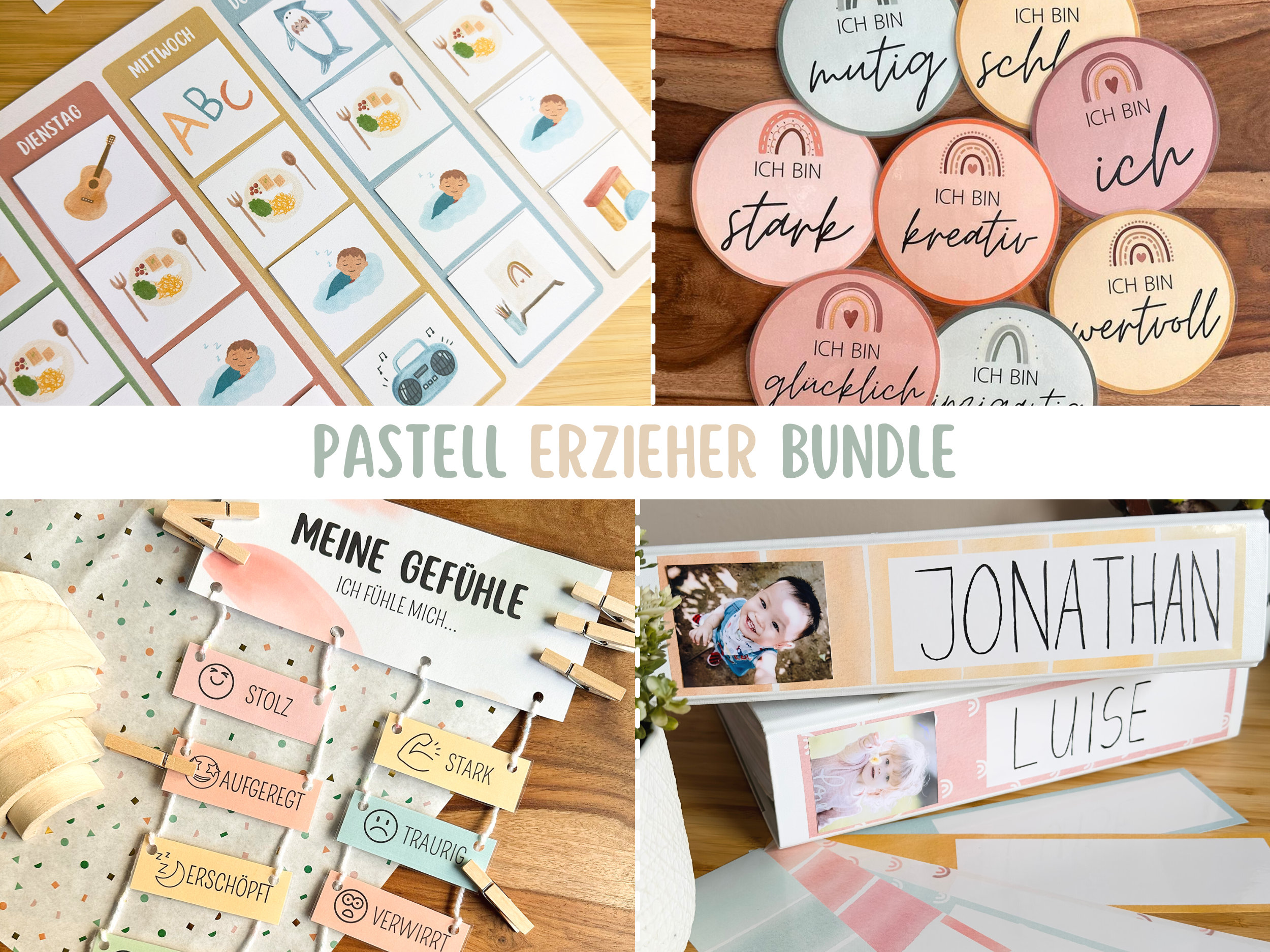 Pastel Group Room Bundle Template A4 Download Print Kindergarten ...