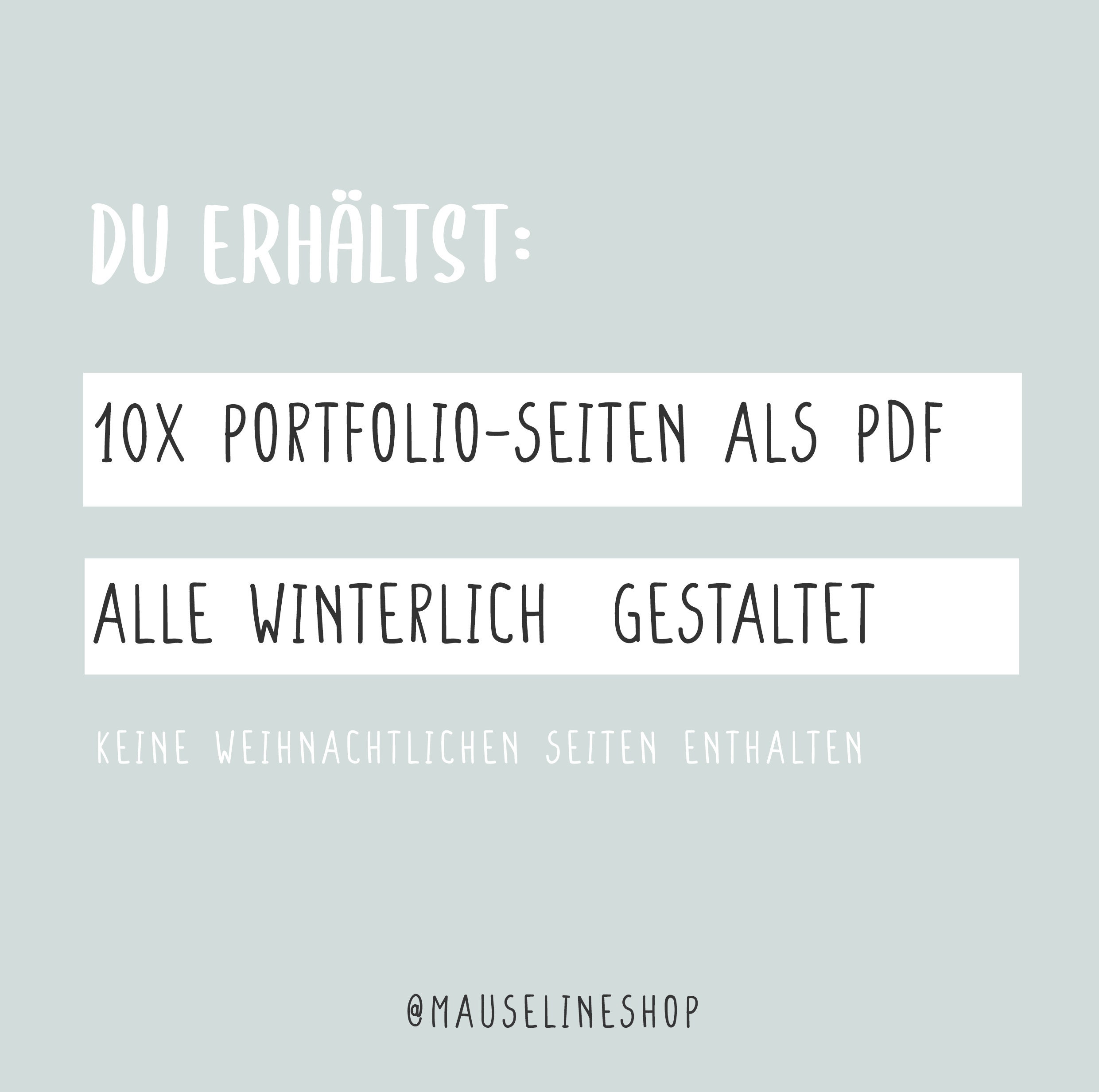 21 Portfolio Vorlagen Thema Frühling & Winter Paket - Zum Ausdrucken ...