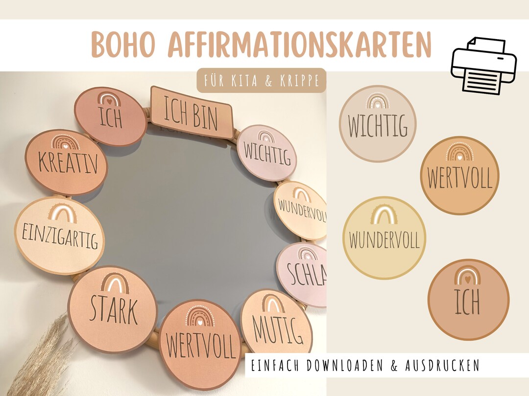 Boho Affirmation Cards - Motivation Affirmations Children Cards ...