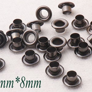 100-200pcs Gunmetal Eyelets Grommets With Washers Eyelets,great for ...