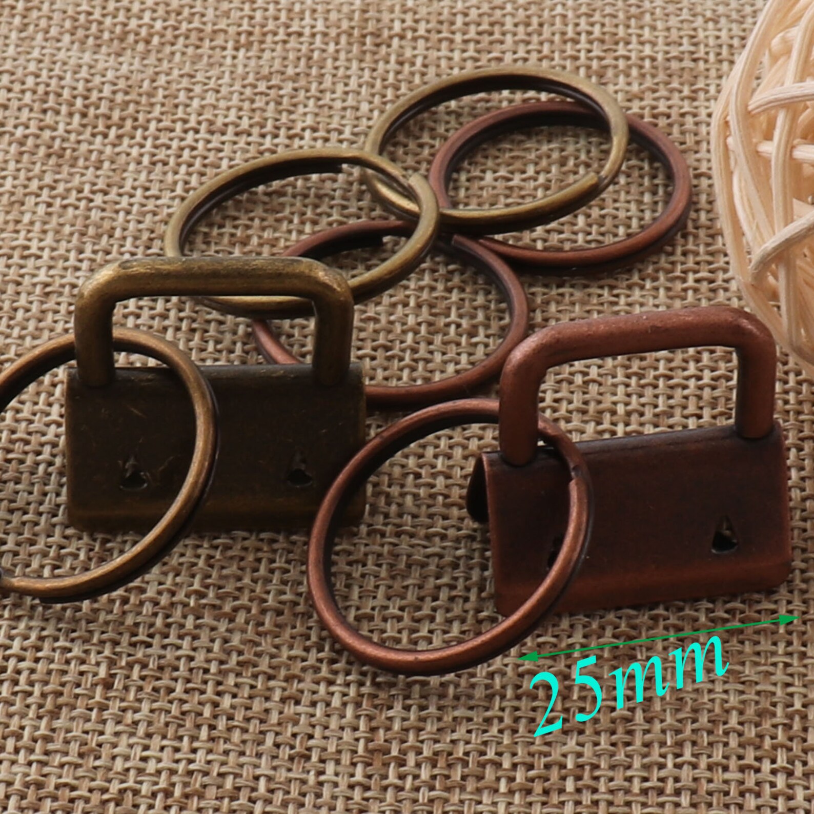 40 Key Fob Hardware with Key Rings125mmCopper/ | Etsy