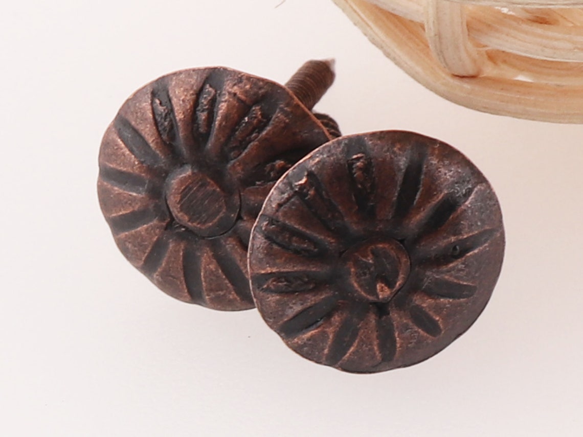 100 Pcs Antique Copper Upholstery Nailsdecorative Tacks - Etsy