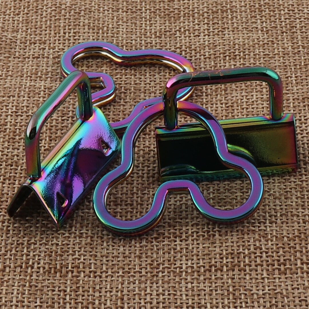 10-50 Sets Rainbow Key Fob Hardware With Ring,for Webbing,wristlets ...
