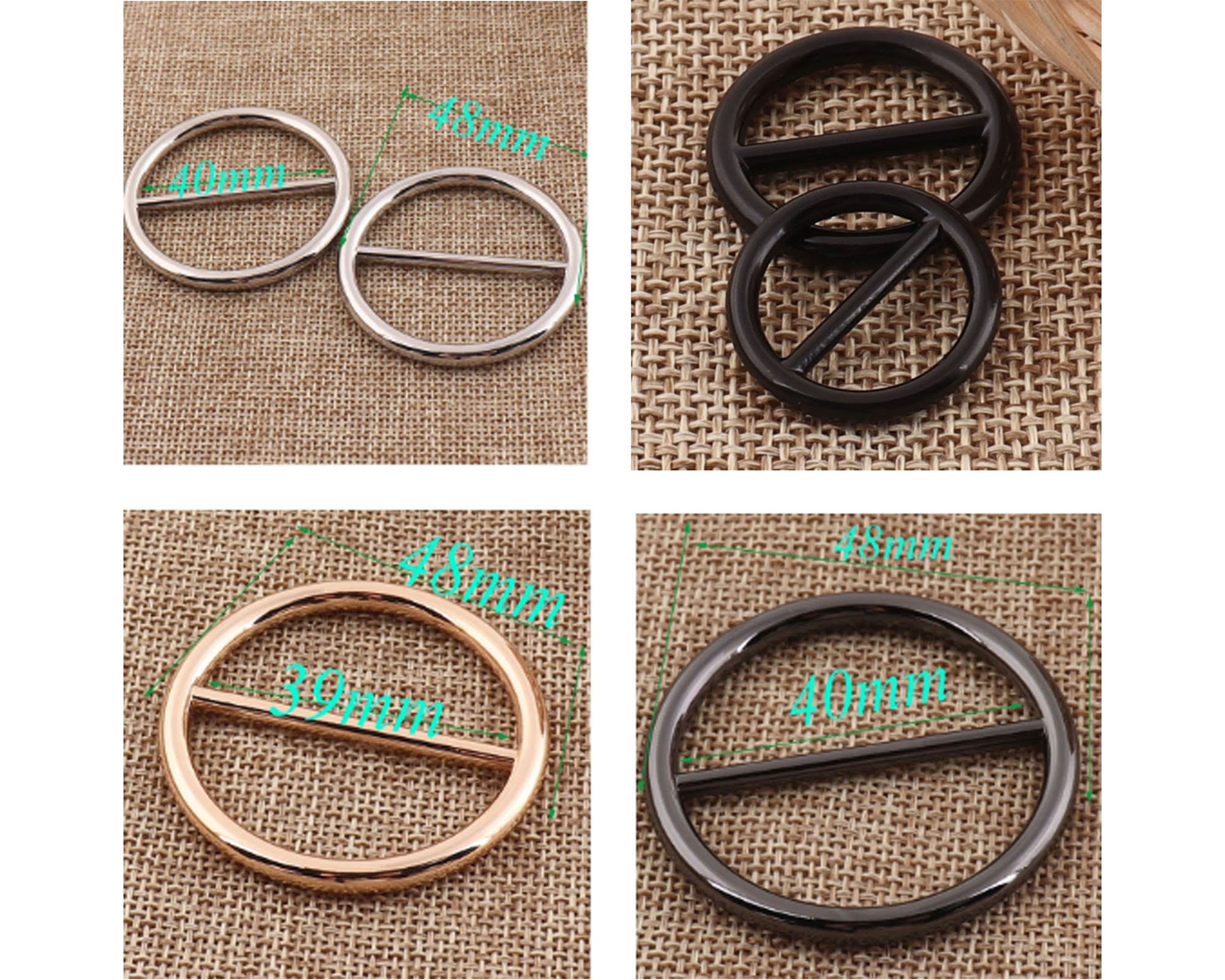 38mm Adjuster Buckles Round Slide Buckles Strap Fasteners Belt - Etsy UK