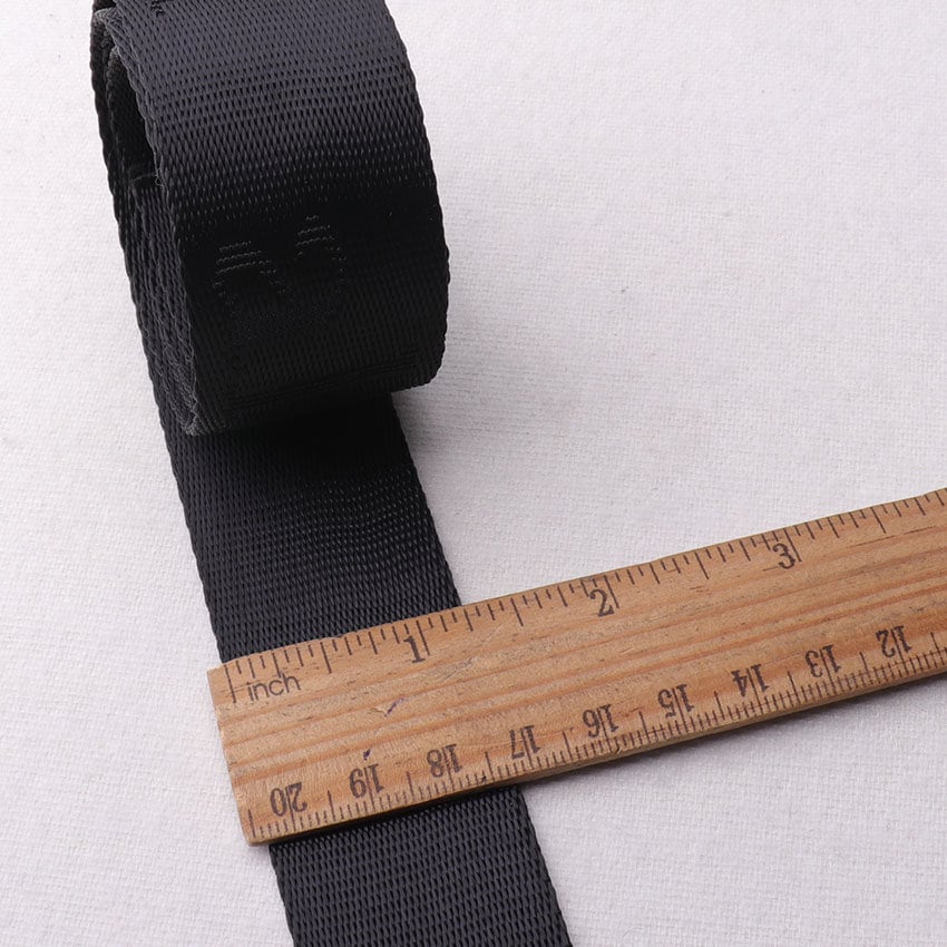WEBBING,1 1/4" (32mm) Width Black Webbing Soft Printing Grain Nylon ...