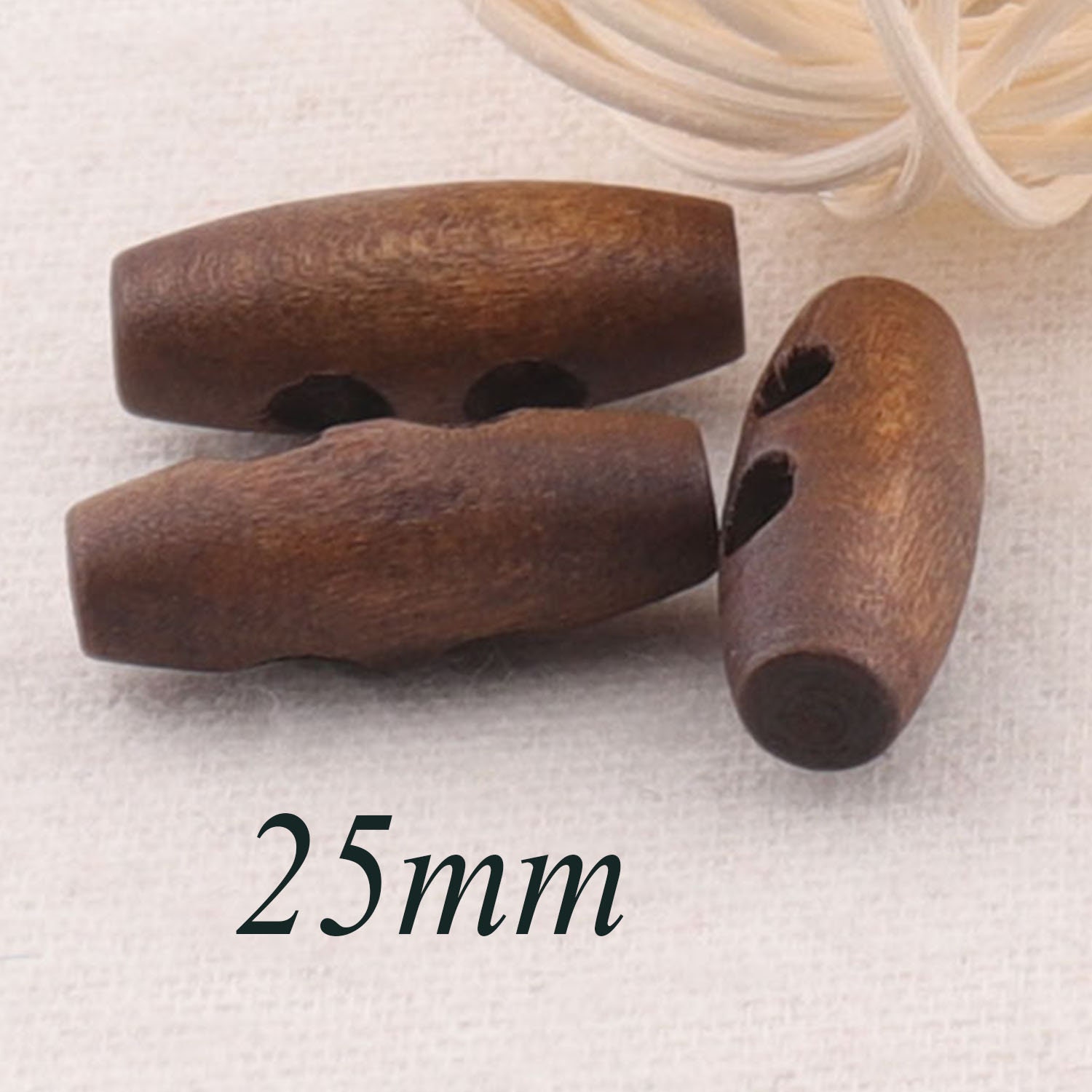 10 Pcs Natural Craft Toggle Buttons Wooden,1"(25mm) DIY Necklace ...