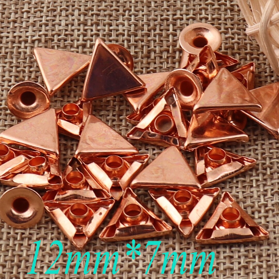 1/2"triangle Rivets,100sets,rose Gold Double Cap Rivets,studs Leather ...