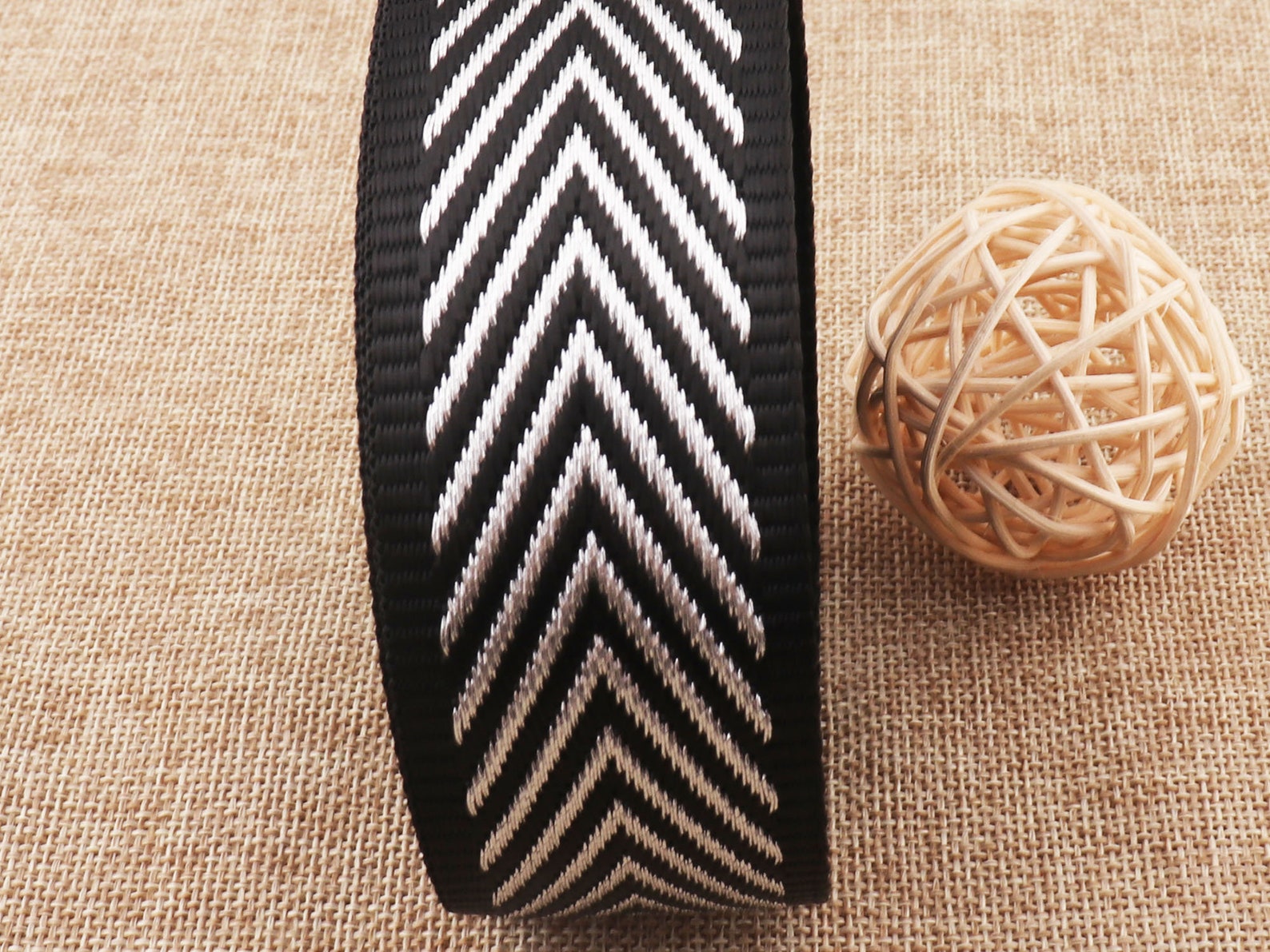 Black White Webbing1.5 Smooth Webbingwoven Purse Strap - Etsy