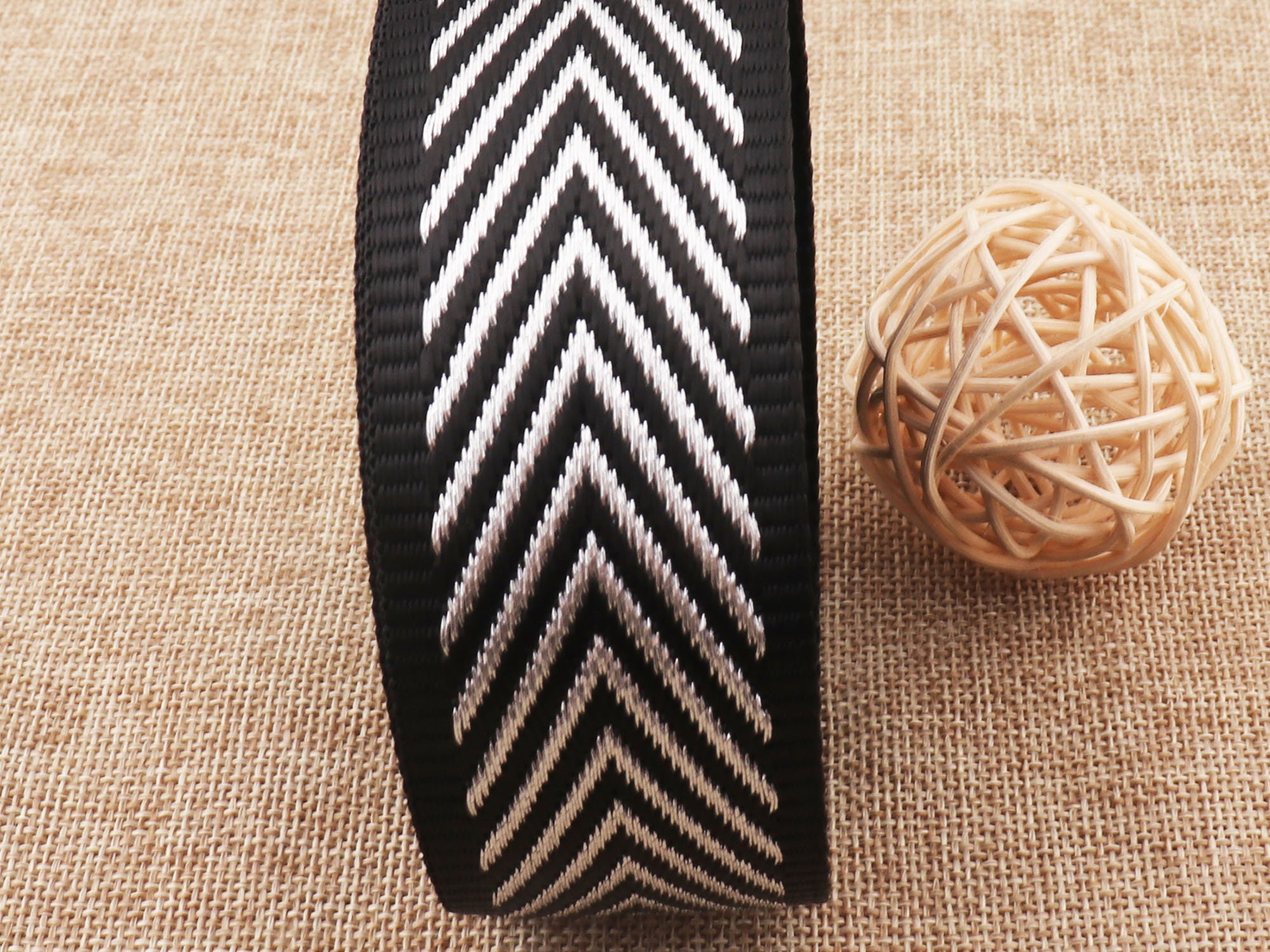 Black White Webbing1.5 Smooth Webbingwoven Purse Strap - Etsy