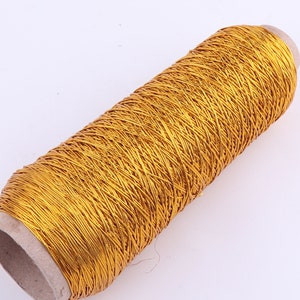 0.8mm Silver/gold/pale Gold Craft Elastic Cord,50 Yards Wedding ...