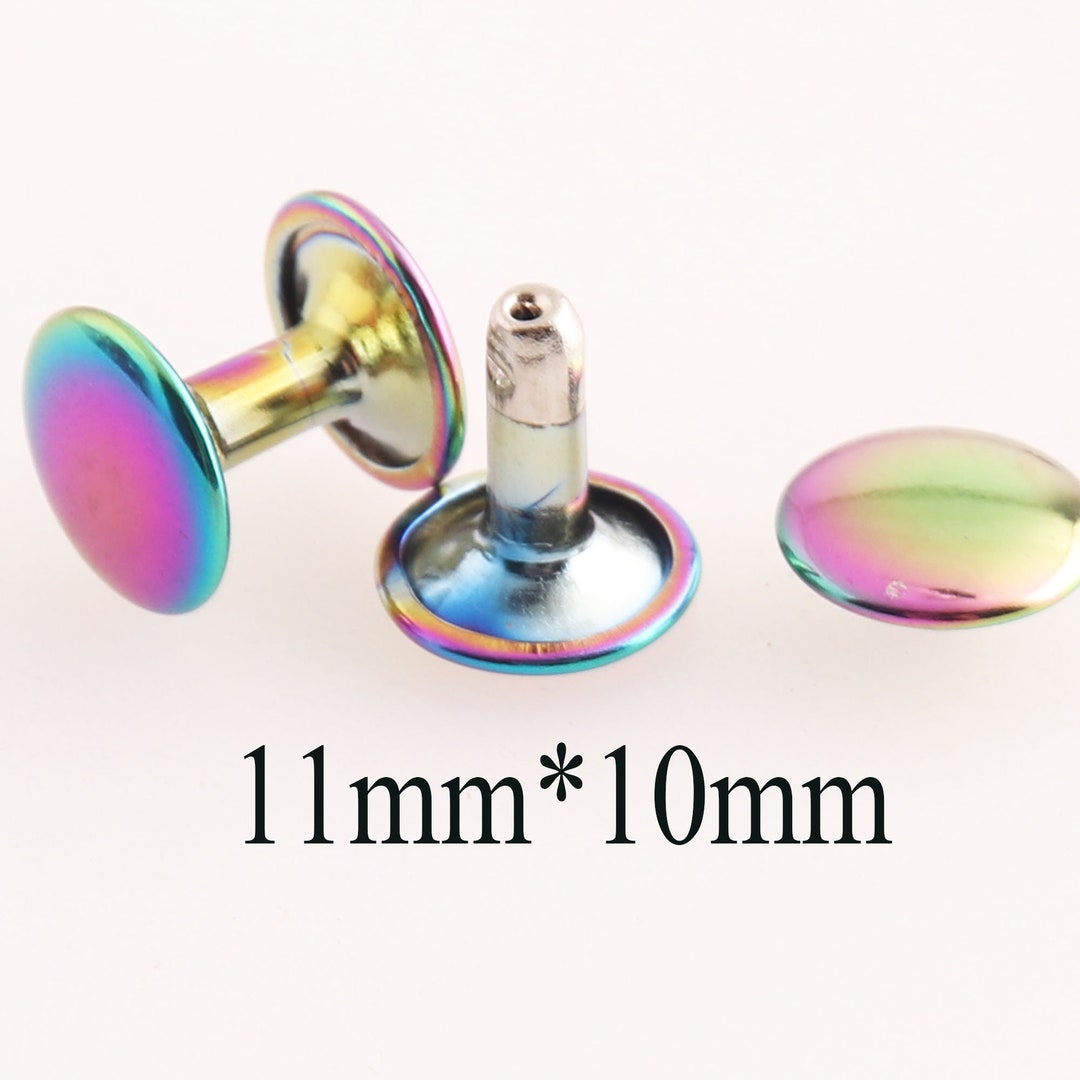 30 Sets Rainbow Double Cap Rivets,stud Rapid Rivets Leather Craft ...