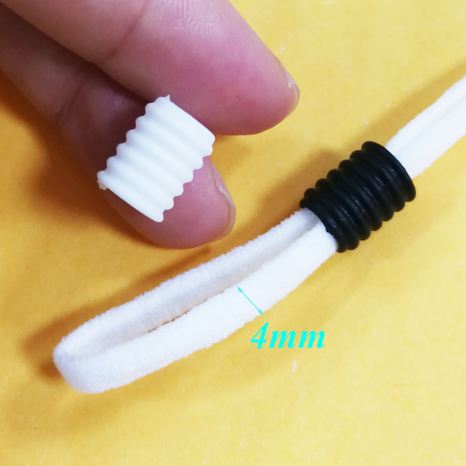 100-500 PCS Adjuster Stop Cord Cord Lock White/black Stop Cord Lock ...