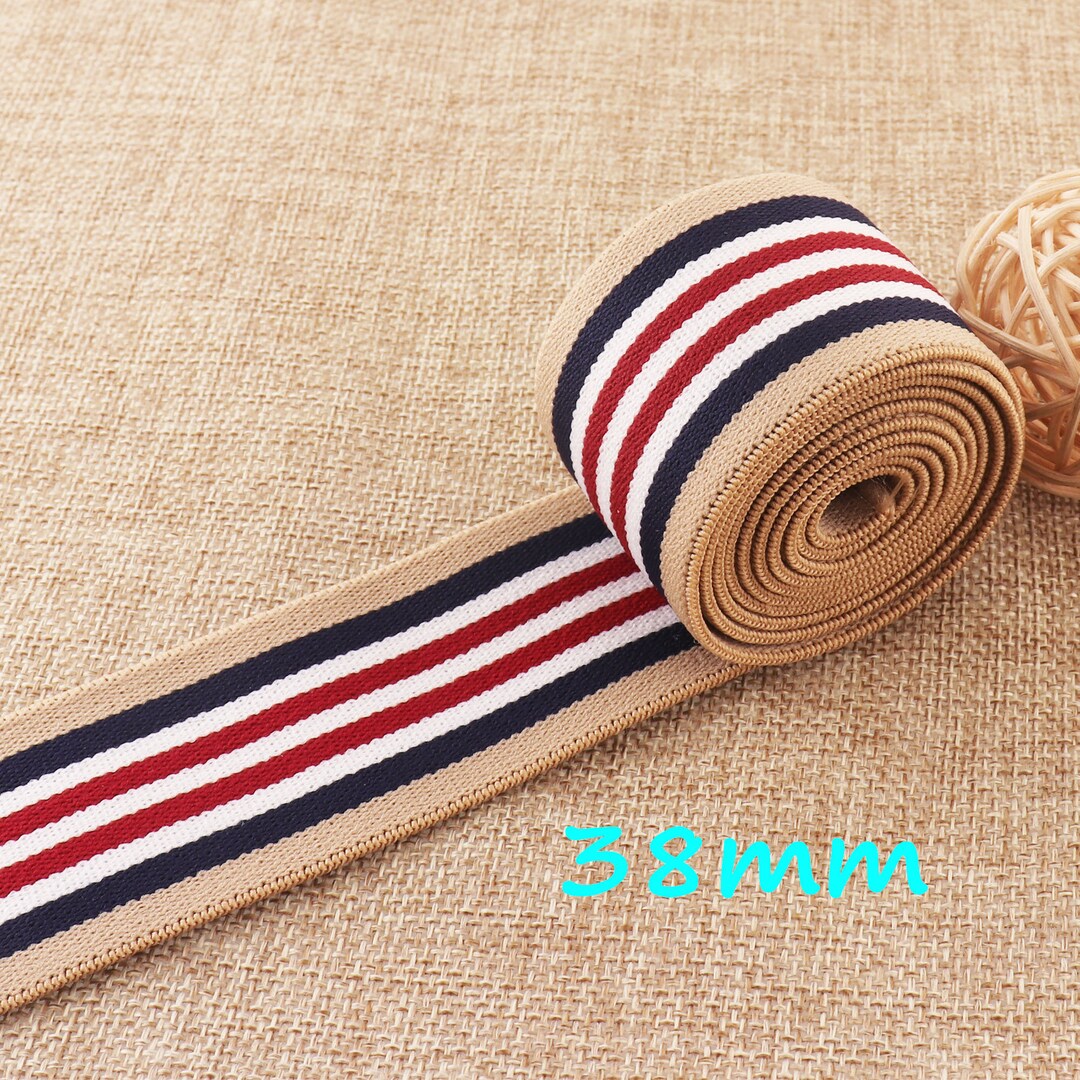 1 1/2" Elastic Stripe Webbing,elastic Band Waistband Elastic Sewing ...