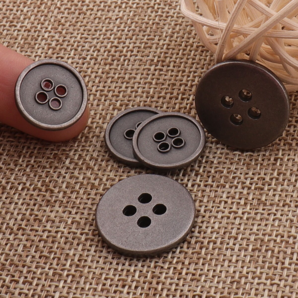 Metal Buttons 10pcs 5/8/3/415mm/20mm4holes | Etsy