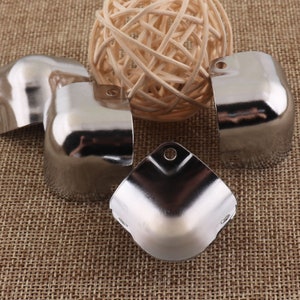 1-10 Sets Metal Corner Protectors,box Corner,25x25mm,silver Corner Cet ...