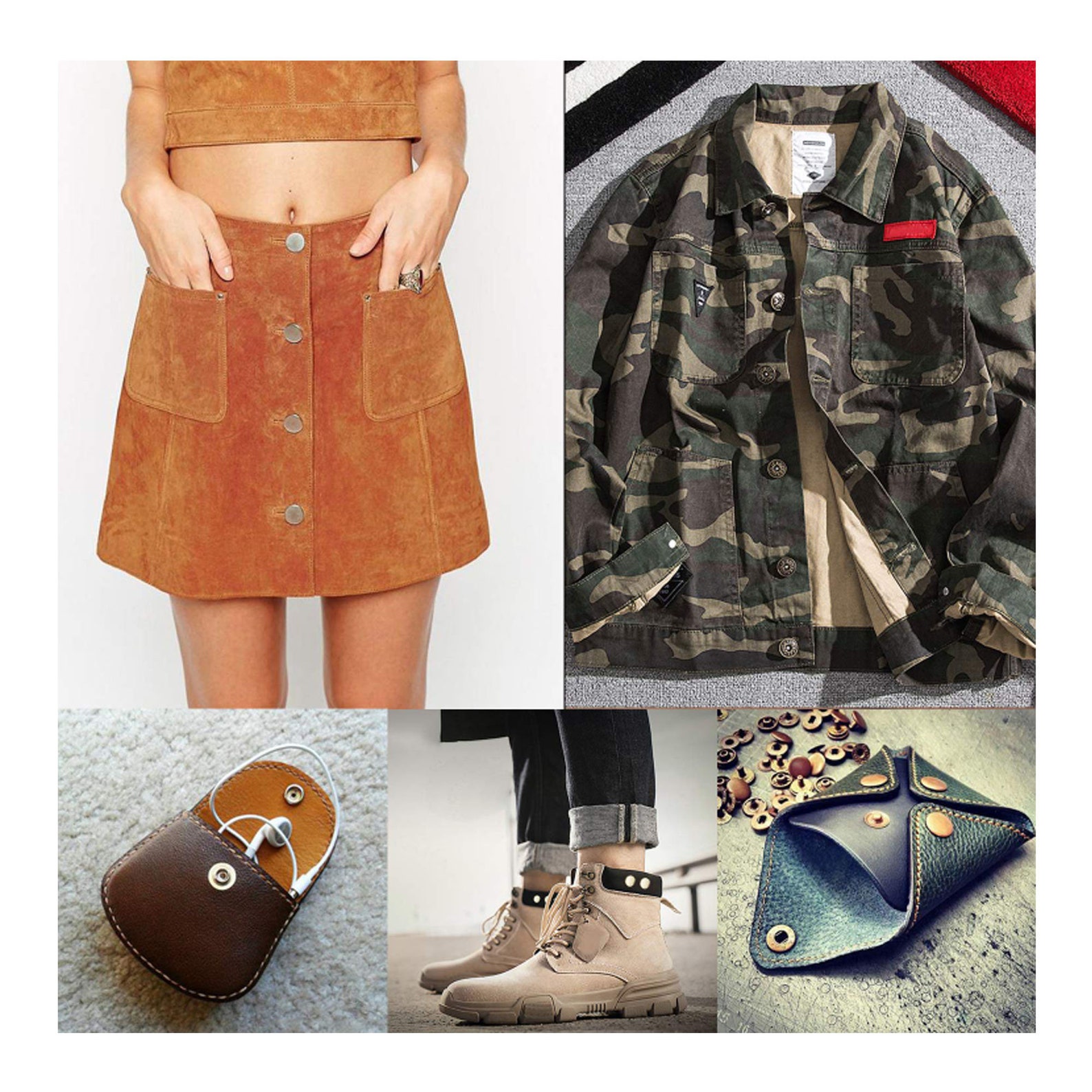 40 Unitsrose Gold Snap Button Set10mm/15mm Round Square | Etsy