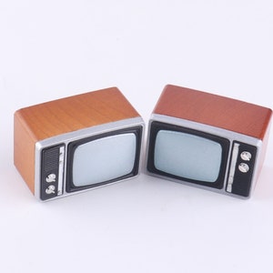 TV Set,toy Tv,wood and Metal 60s Style Retro TV Model,toys Hobbies ...