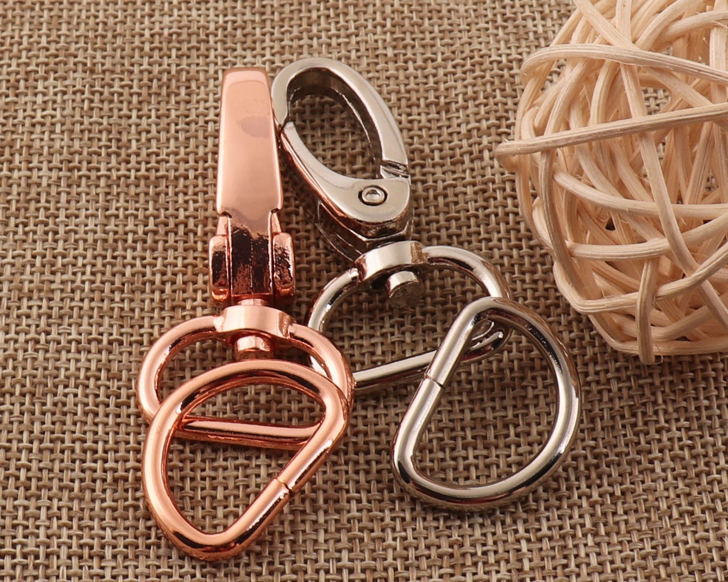10 Sets Lobster Swivel Clasps D Ringrose Gold/silver - Etsy