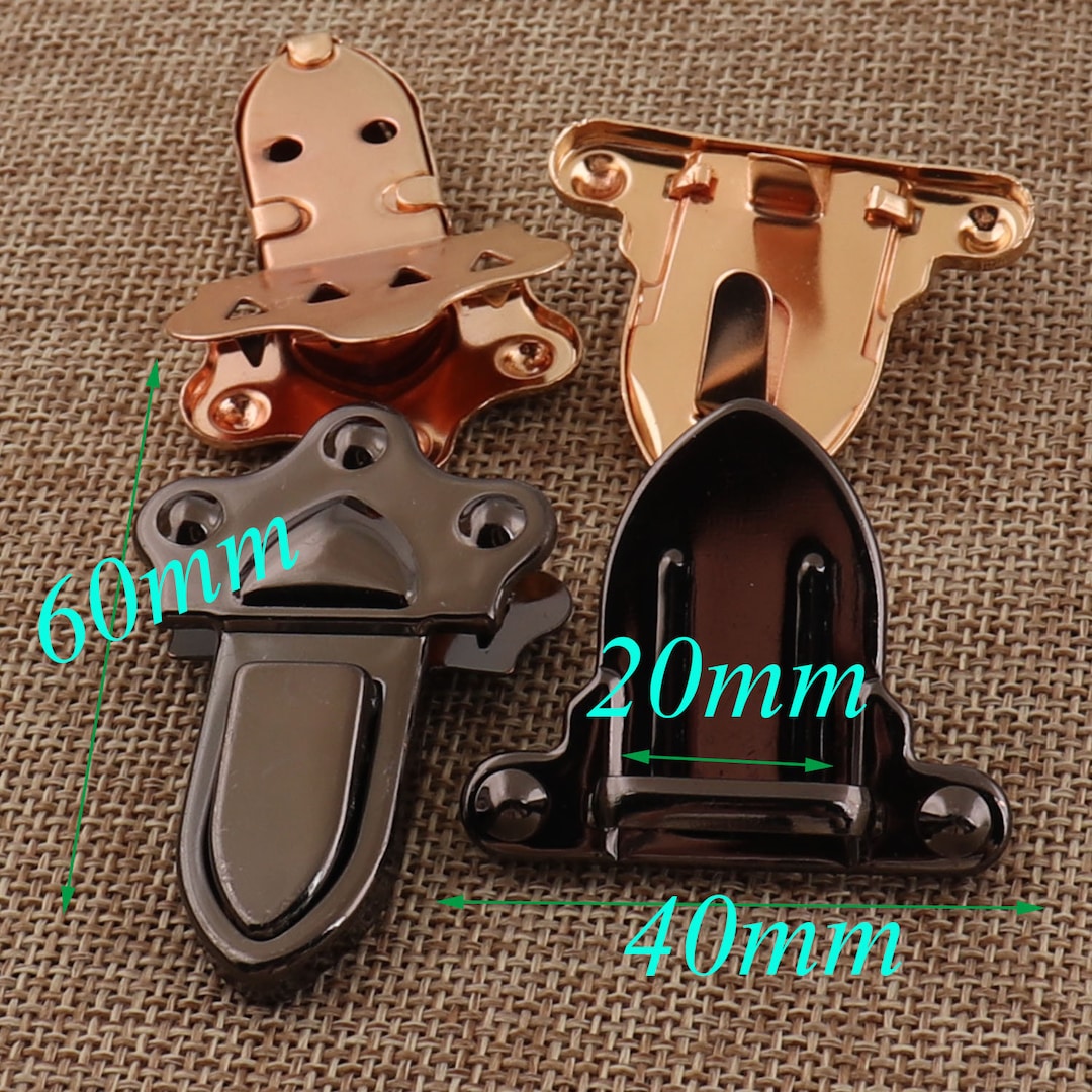 10 Black/gold Purse Locks, Twist Closure Lock,tuck Tongue Clasp,turn ...