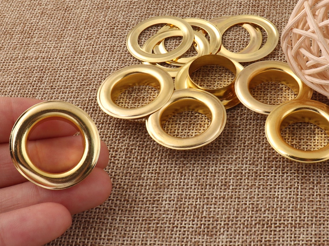 50 PCS Metal Large Gold Eyelets and Grommets,eyelets Grommets With ...