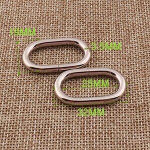 10pcsoval Rectangle Rings 1"(25mm)silver Rectangle Buckle Webbing Purse ...