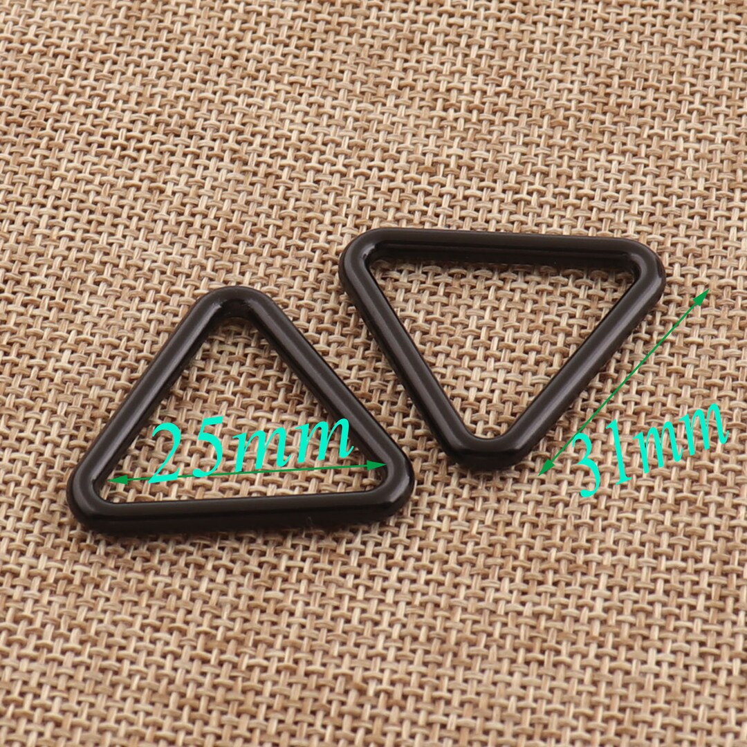 10 Black Triangle Rings,1"(25mm) Triangular Rings,triangular Wire Loops ...