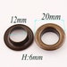 60 PCS Metal Antique Bronze Eyelets and Grommets With Washers - Etsy