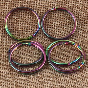 50pcs,rainbow Key Ring,keychain,key Rings,key Chains,key Fob,split ...