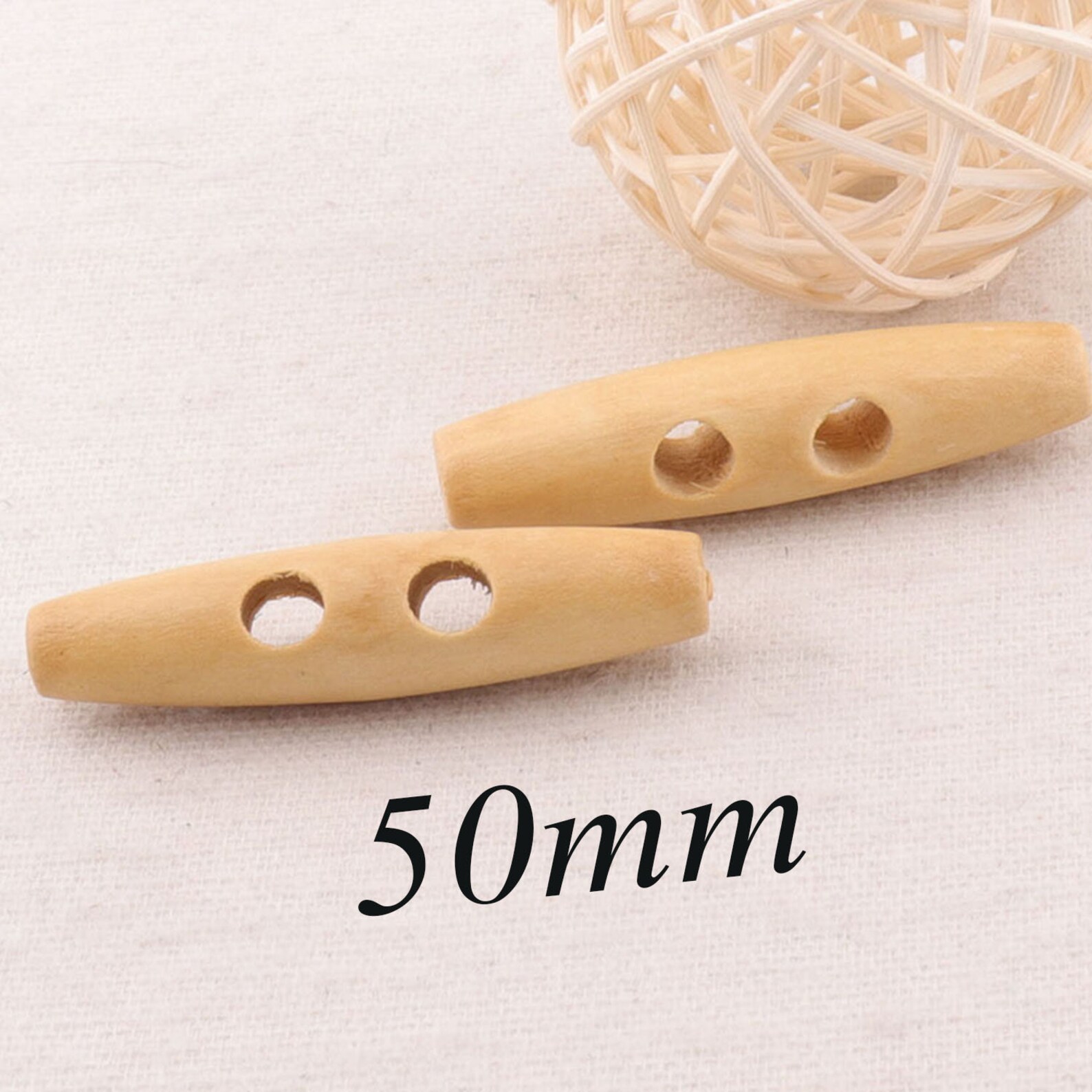 10pcs Pale Yellow Large Toggle Buttons Wooden2 Inches DIY | Etsy