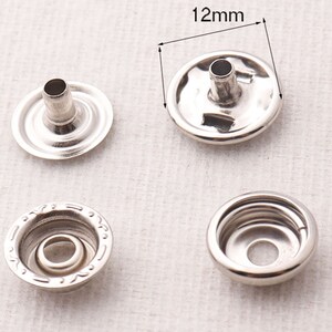 30 Sets Metal Silver Snap Buttons,12mm Snap Fastener Leather Rapid ...