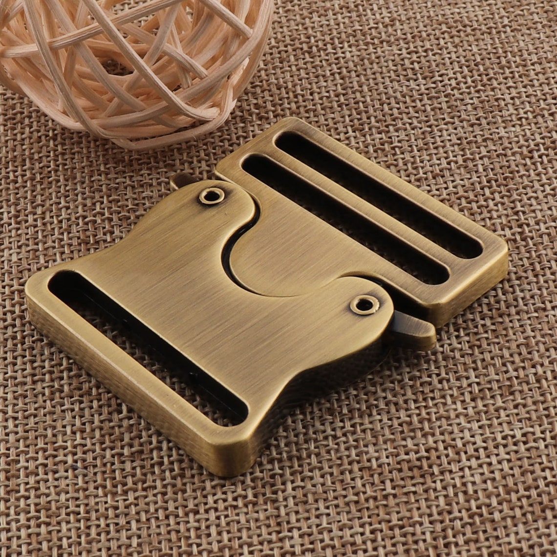 1.5"(38mm)side Release Buckle,bronze Metal Release BUCKLE Clutch ...