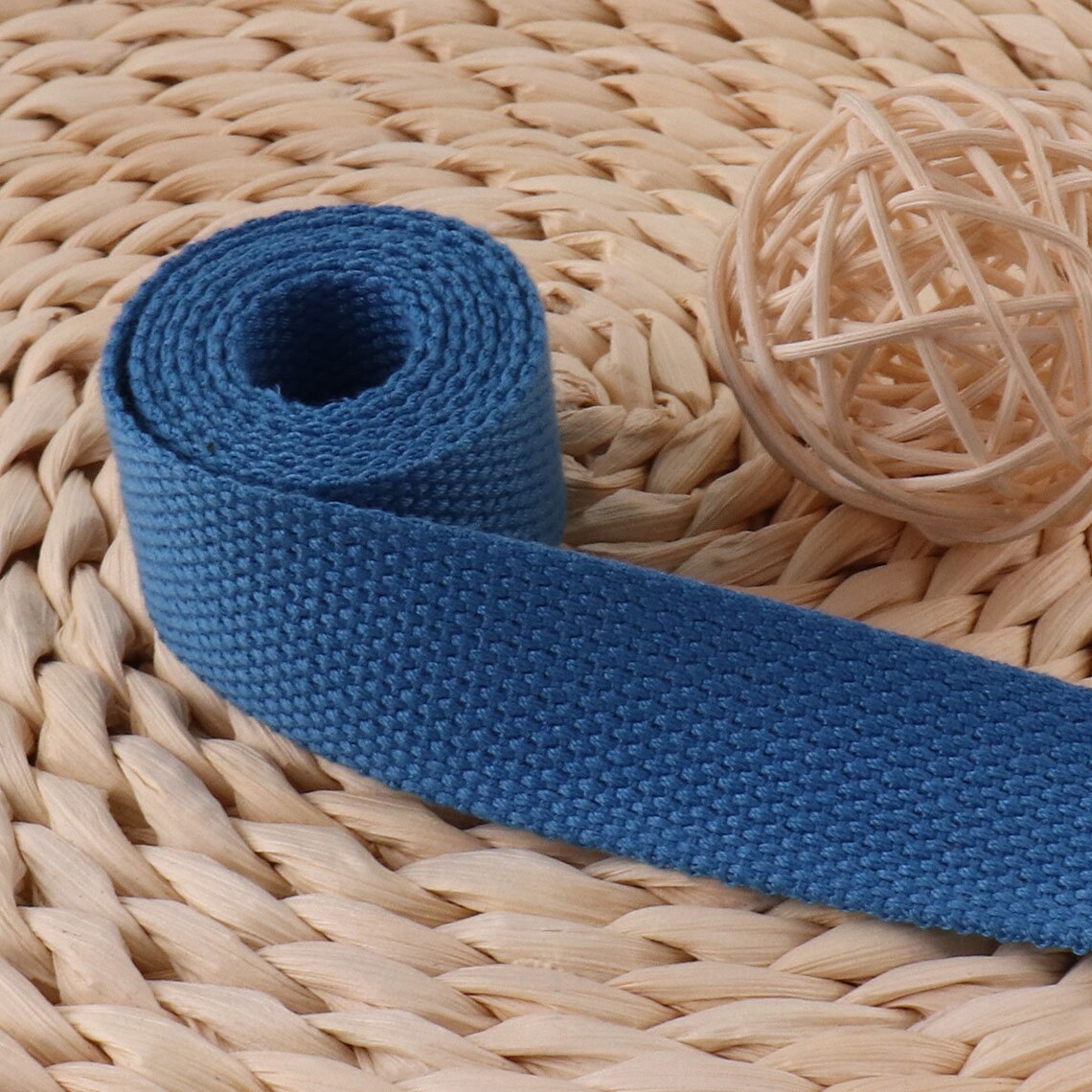 Blue Cotton Webbing1 Inch Webbingkey Fob Webbingwebbing by - Etsy