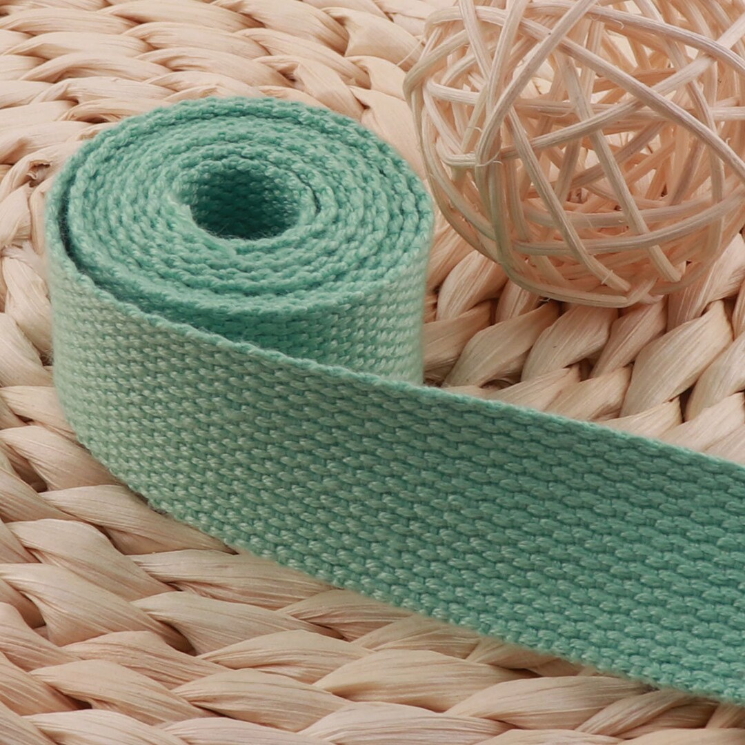 1 Inch Webbing,cotton Webbing,mint Green Webbing,ribbon,key Fobs,25mm ...
