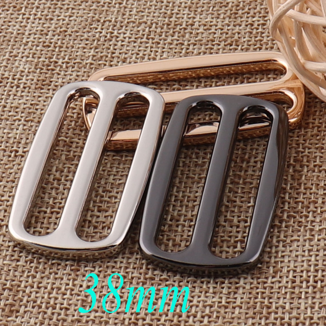 10 Slide Buckles1.5 Silver/black/pale Gold Belt - Etsy