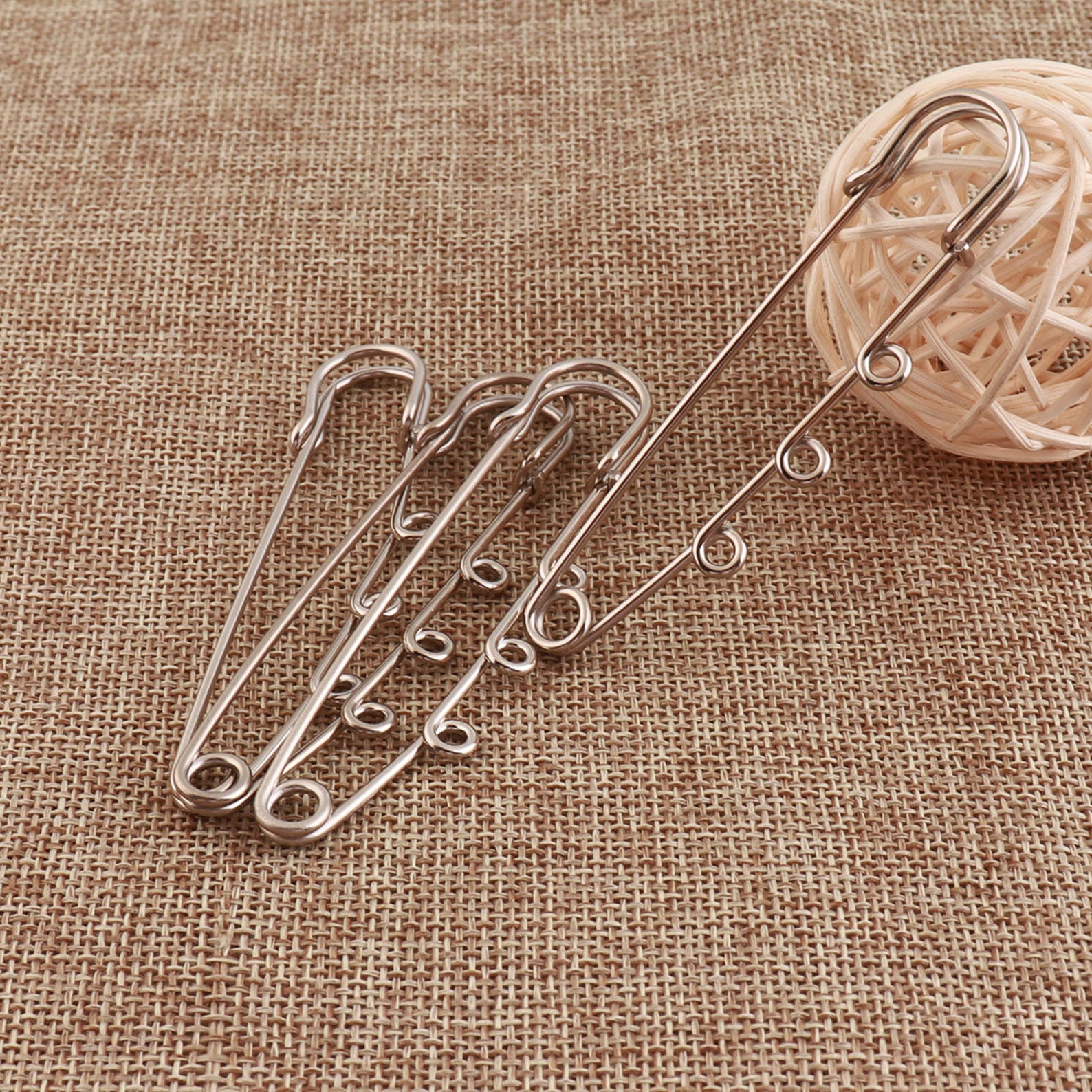 20 Safety Pins SILVER 377mmcraft Safety Pin Brooch | Etsy