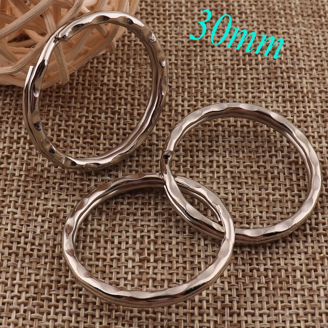 30mm Key Rings Key Chain,30 PCS Chain Leather Key Ring,embossing Rings ...