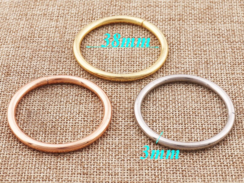8 Pcs Welded O Rings,1.5" Handbag Purse Bag Making Hardware Supplies ...