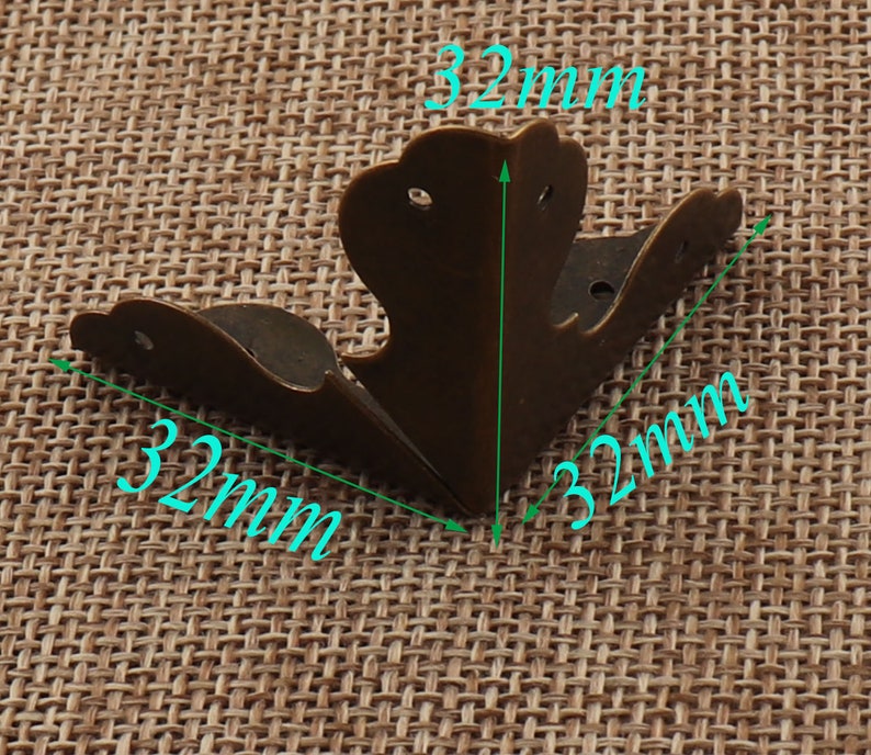 5 Vintage Box Corner32x32mmantique Bronze Corner Cet of - Etsy